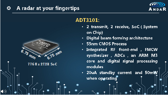 岸达科技新一代低功耗、低成本77GHz CMOS雷达SoC芯片发布|界面新闻